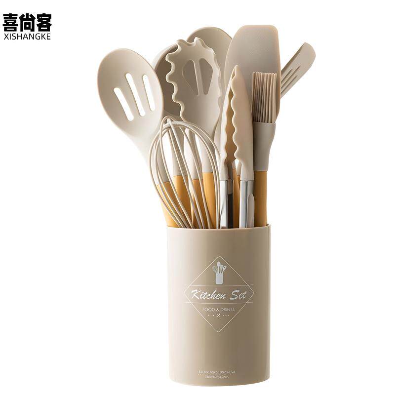PP手柄硅胶厨具12件套装不粘锅铲烹饪工具 厨房用具