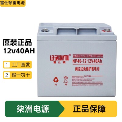 雷仕顿蓄电池NP4012太阳能电池12v40AHUPS不间断电源蓄电池