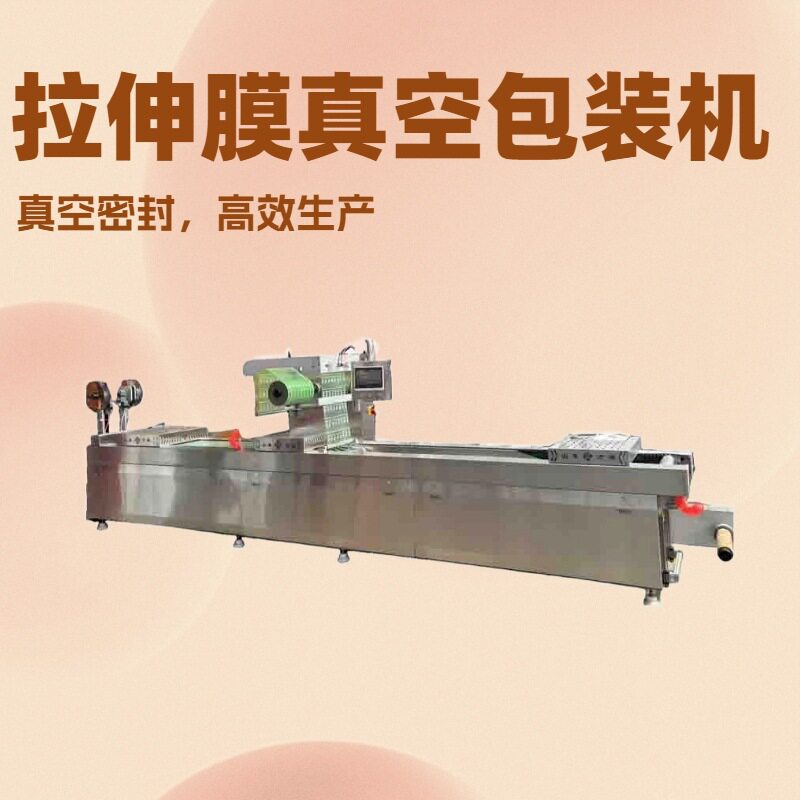咸鸭蛋拉伸膜真空包装机 活珠子灌汁包装流水线 卤蛋深加工包装机