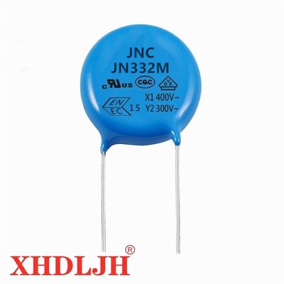 高压瓷片电容332M 400V 0.0033UF 脚距10mm 交流Y1高压瓷介电容器
