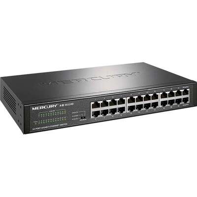 MERCURY水星24口TP全千兆交换机SG124D网络1000M监控分线器Switch