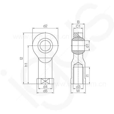 igus易格斯杆端轴承，带内螺纹，KBLM MH,不锈钢套筒,iglidurW300