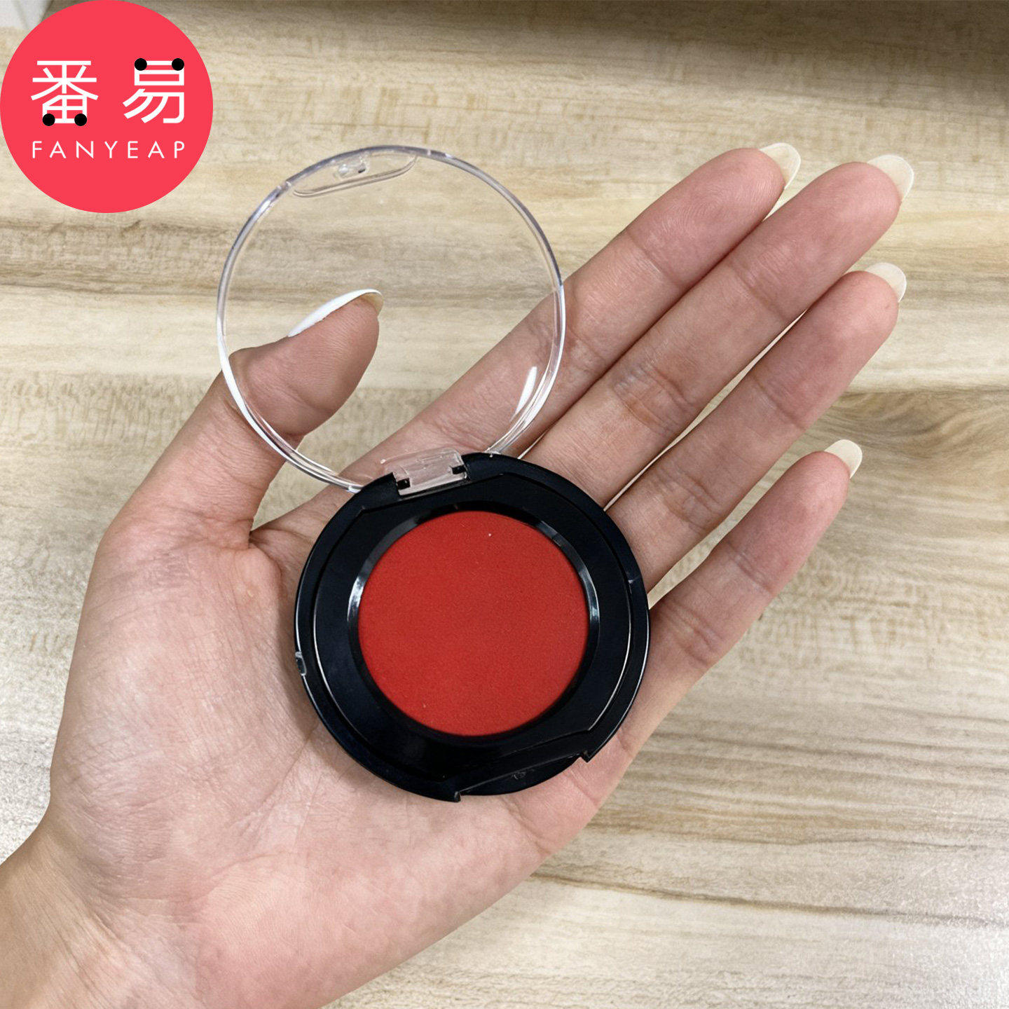 印泥C1zzn001-指纹印台印泥红色翻盖便携办公用品盖按手印采集圆