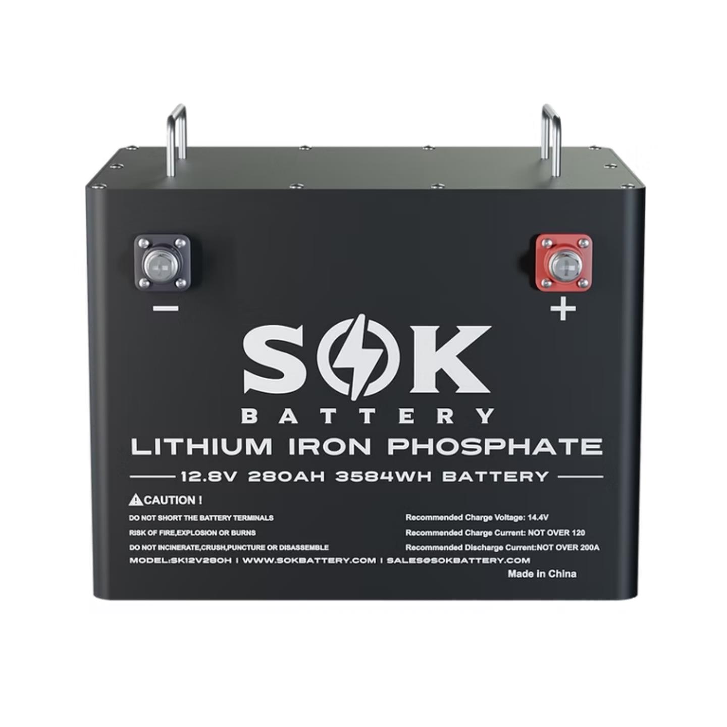 SOK12V280Ah 磷酸铁锂游艇储能电池 船舶配件多功能适用游艇房车