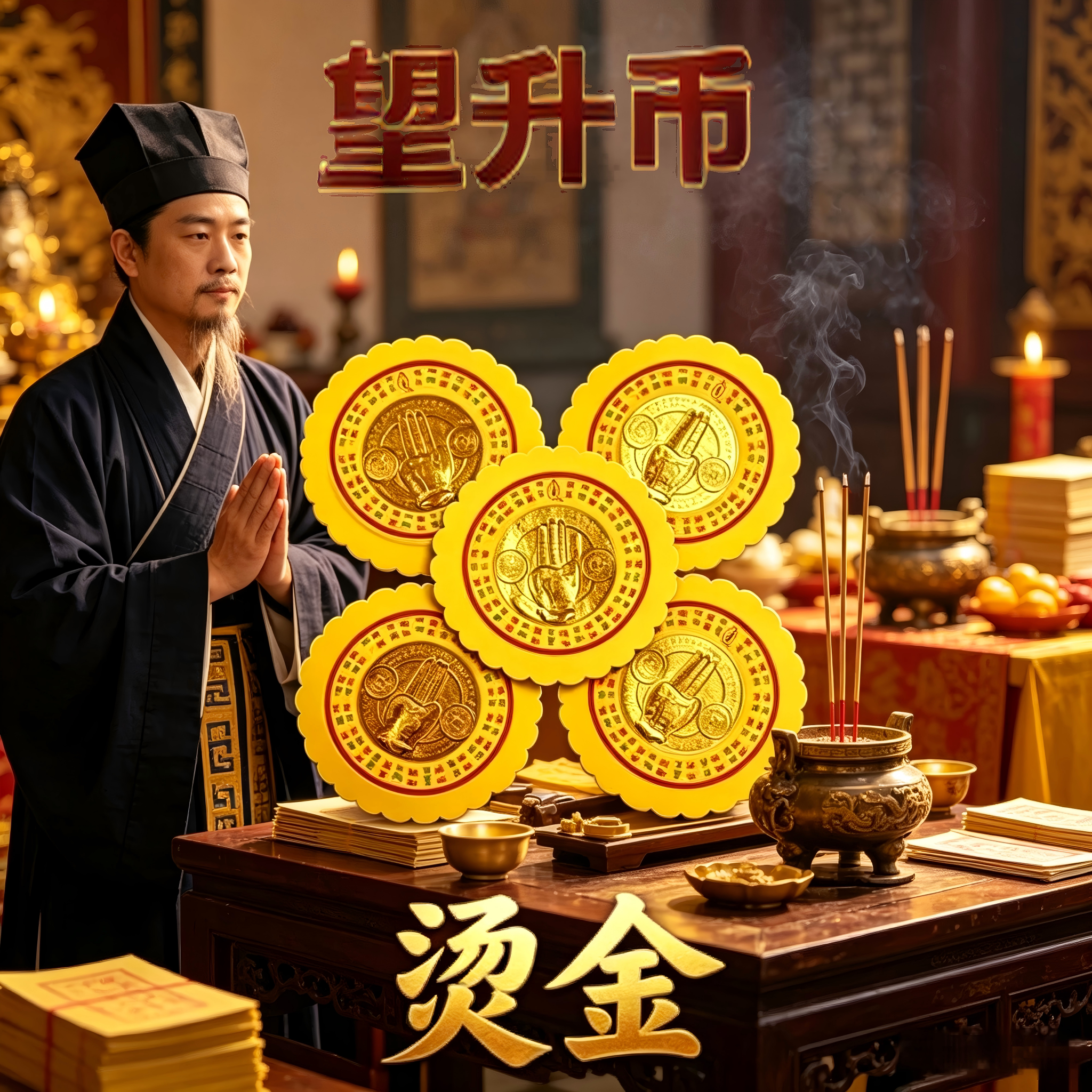 加厚大号烫金往笙钱旺生钱竹浆纸烫金黄裱纸祖先清明重阳节七月半