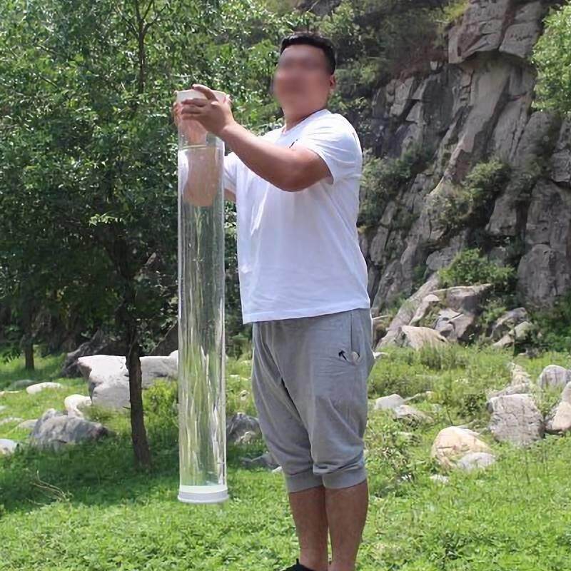 TK超高深桶圆柱形细高长塑料水桶透明防水测试桶压克力桶特大加厚