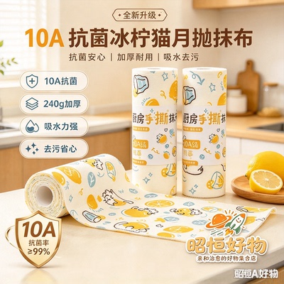 【10A抗菌抹布】懒人洗碗巾月抛抹布洗碗不沾油厨房专用洗碗巾YS3