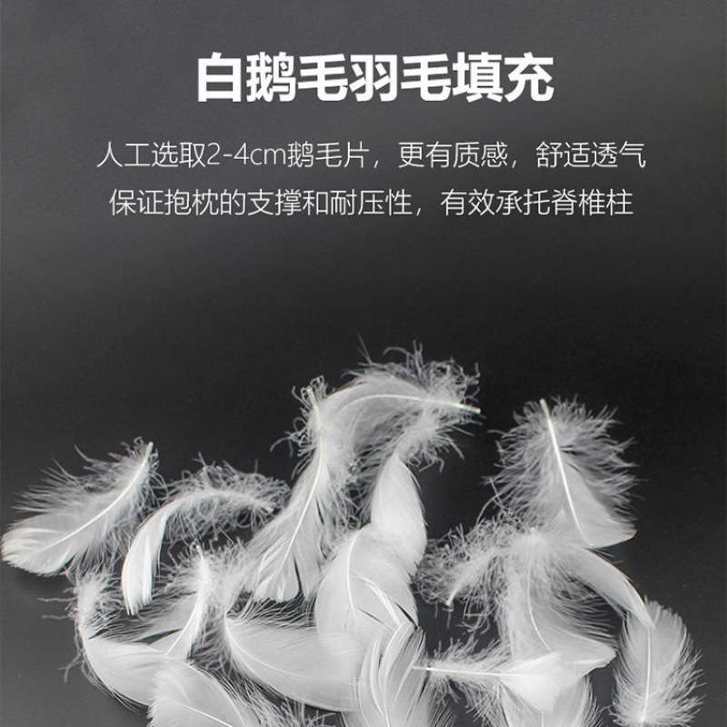 鹅毛羽绒抱枕芯羽毛靠垫芯酒店沙发靠背腰垫办公室腰靠床头大靠枕
