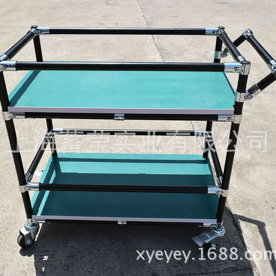 精益管工作台移动推车防静电线棒货架复合管精益管周转车流水线