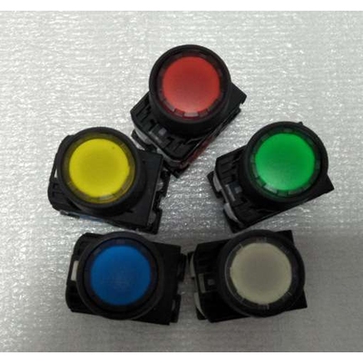 富士凸头 AR22EOL带灯按钮AR22EOL-11M3R自复位LED 红黄蓝绿白橙