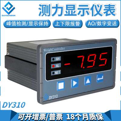 DY310称重测力控制器显示器仪表上下限报警输出4-20ma变送485通信