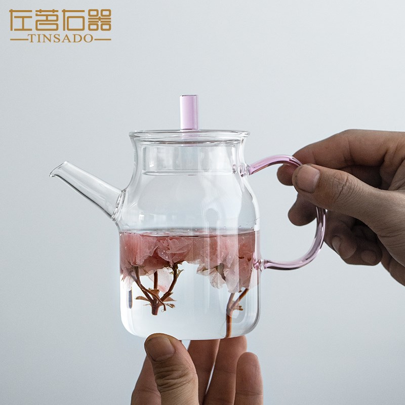 耐热玻璃茶壶仿宋泡绿茶专用小玻璃壶冲泡壶女士家用花草茶具套装