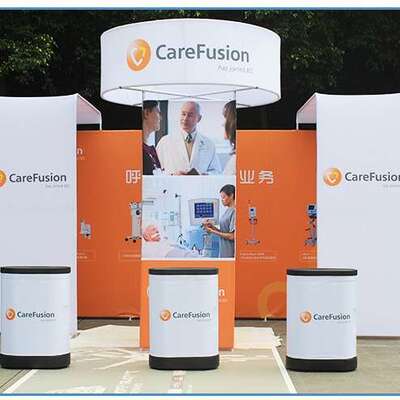 Aluminum alloy fast screen exhibition booth, hanging ring ad