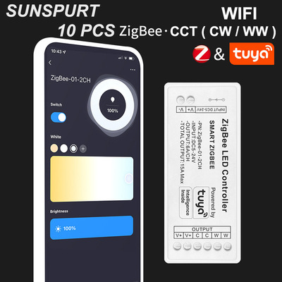 Zigbee3.0控制器恒压5050RGBW七彩调光单双色LED控制器可遥控控制