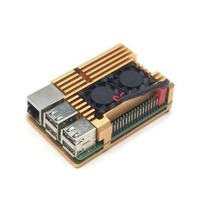 树莓派主板外壳盒子RaspberryPi3代b型2b/3b+铝合金散热壳子配件