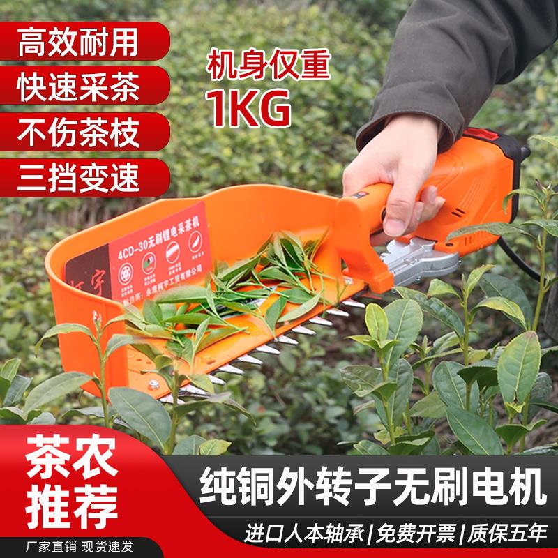 新款电动采茶机单人小型充电式茶叶收割采摘茶机草莓茶树剪枝机