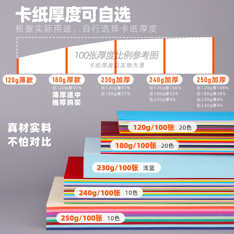 卡纸a4彩色厚手工学生儿童幼儿园8k4开硬贺卡折纸剪纸画黑色白色