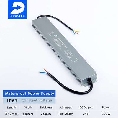 防雨电源12v24V300Wled招牌灯箱柜台灯条电源60W防雨开关电源