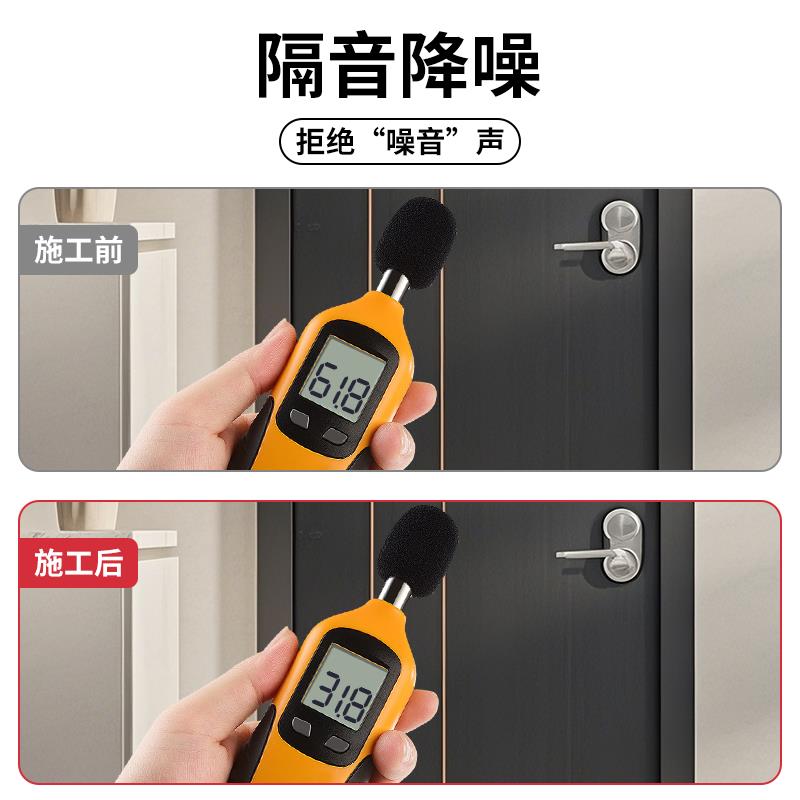 进户门隔音减震密封条房门木门卡槽填缝隙静音条防撞防尘防风套条