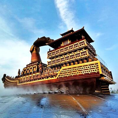 历史文化主题汉武大帝名人玻璃钢彩绘大型户外景观不锈钢金属雕像