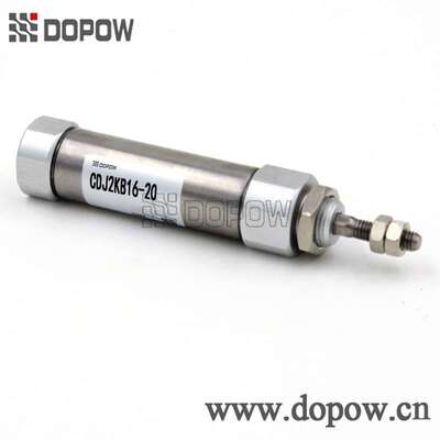 DOPOW 不锈钢气缸轴不旋转气缸 CDJ2KB*16-20 可调小型迷你缸原厂