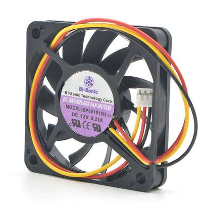 百瑞BI-SONIC BP601012H 12V 0.21A 6CM 6010 3线电源散热风扇