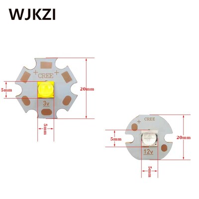 彷科锐p50灯珠二代20W白光暖白蓝光3V6V12V大功率强光LED灯珠焊板