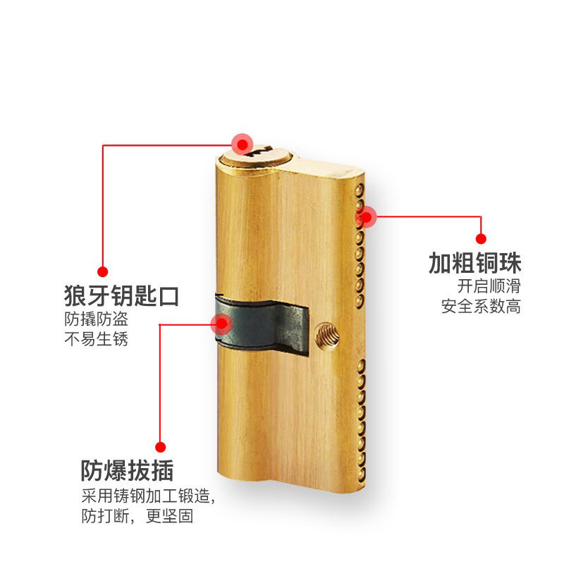 特殊规格防盗门用锁芯 A级大门锁铜心锁芯塑胶钥匙老式入户门锁芯