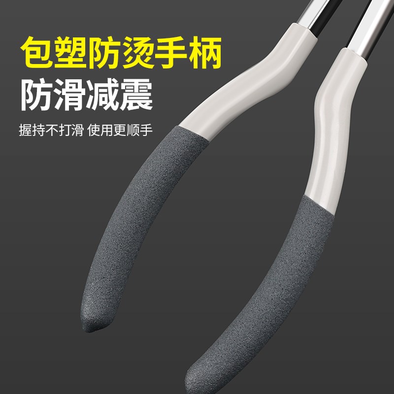 加长柄坩埚钳夹持夹熔金碗金银熔化融碗圆弯尖嘴直角打金首饰工具