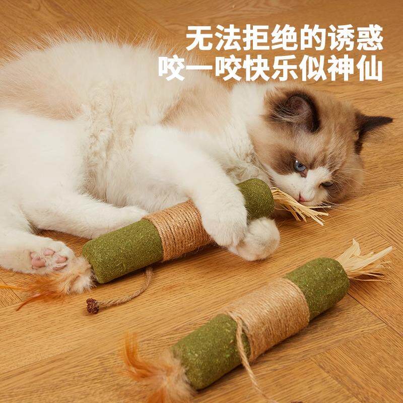 超大猫薄荷磨牙棒逗猫棒猫玩具自嗨解闷耐咬木天蓼猫薄荷球猫咪