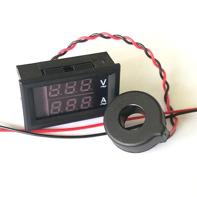 高精度数显双显220V数字交流电压电流表AC80-500V100A三相380V50A