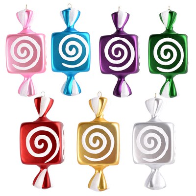 节日装饰用品20CM彩绘糖果挂饰婚庆摄影道具商场酒店场景布置挂件