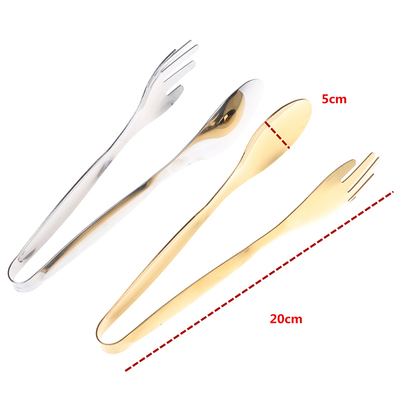 Stainless Steel Food Tongs Gold Sliver BBQ Clips Bread 1n