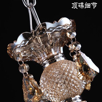 奥灯欧式客厅灯复古蜡烛餐厅灯大气别墅复式楼法式水晶吊灯具1388