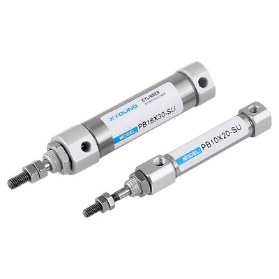 XYOUNG气动PB12X50-SU不锈钢迷你气缸PB12X25-SR带磁平尾迷你气缸