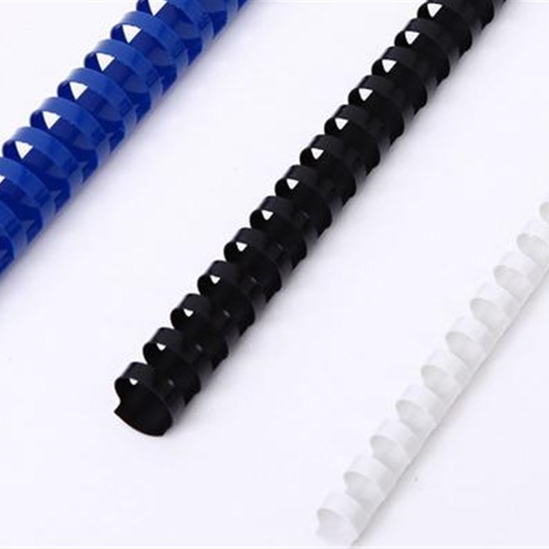 装订胶圈 塑料圈 21孔胶圈 梳式胶圈 10mm100支 黑蓝 红白
