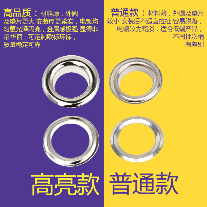 气眼扣包包鸡眼扣空心铆钉安装工具服装衣服油布装饰铜圈腰带打孔