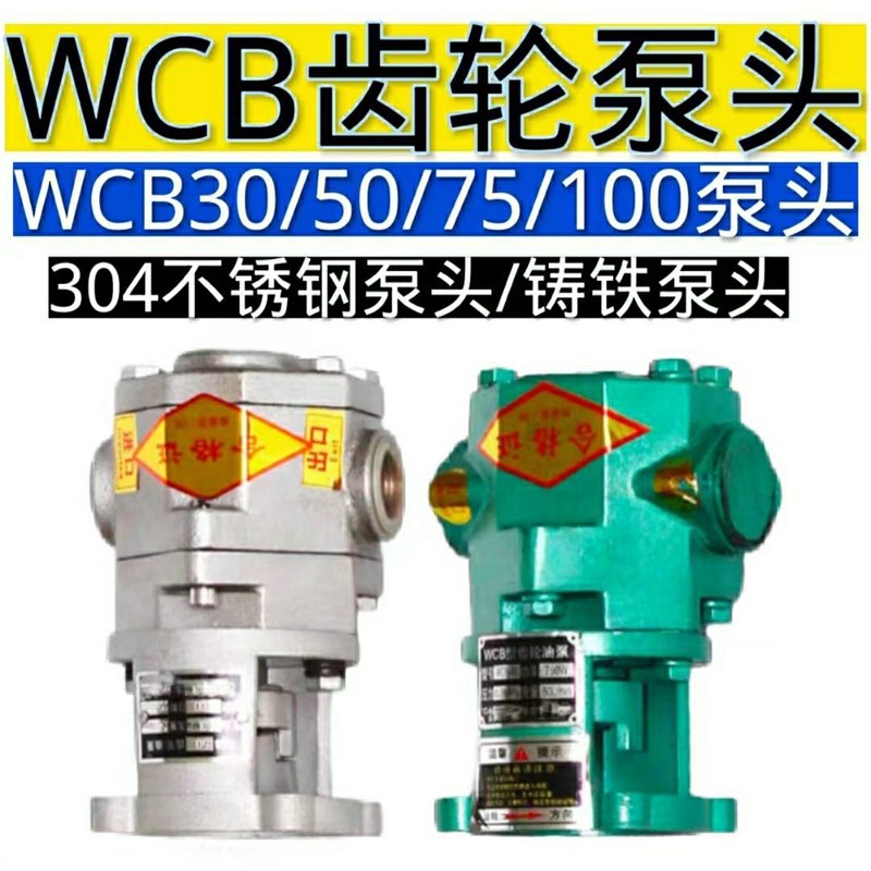 WCB齿轮泵头铸铁不锈钢泵头齿轮泵配件电动自吸抽油泵柴油食用油