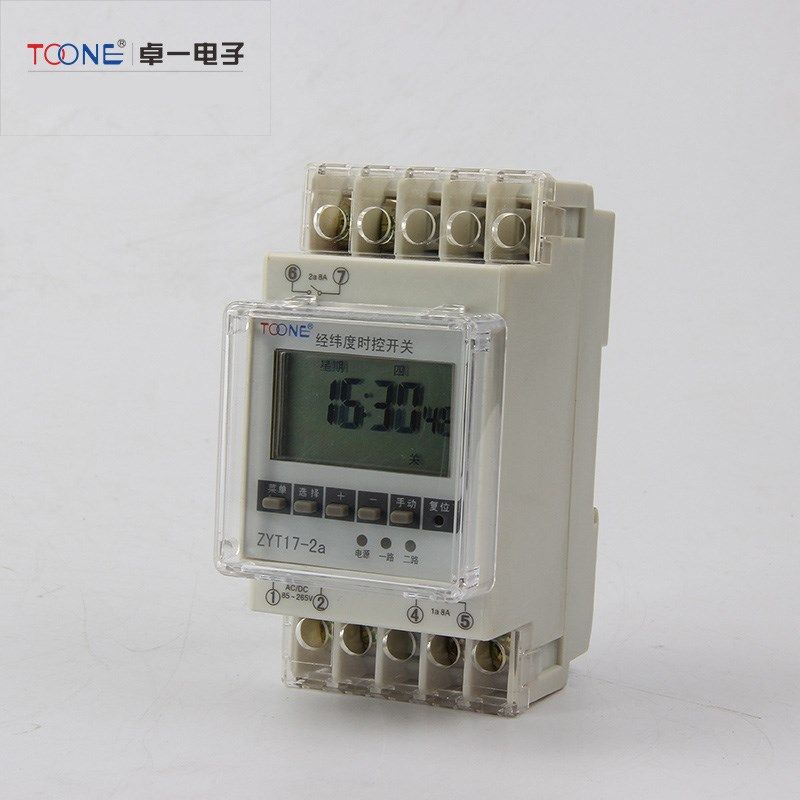 上海卓一ZYT17-2A 二路经纬度时控开关 自动定时器经纬时间控制器
