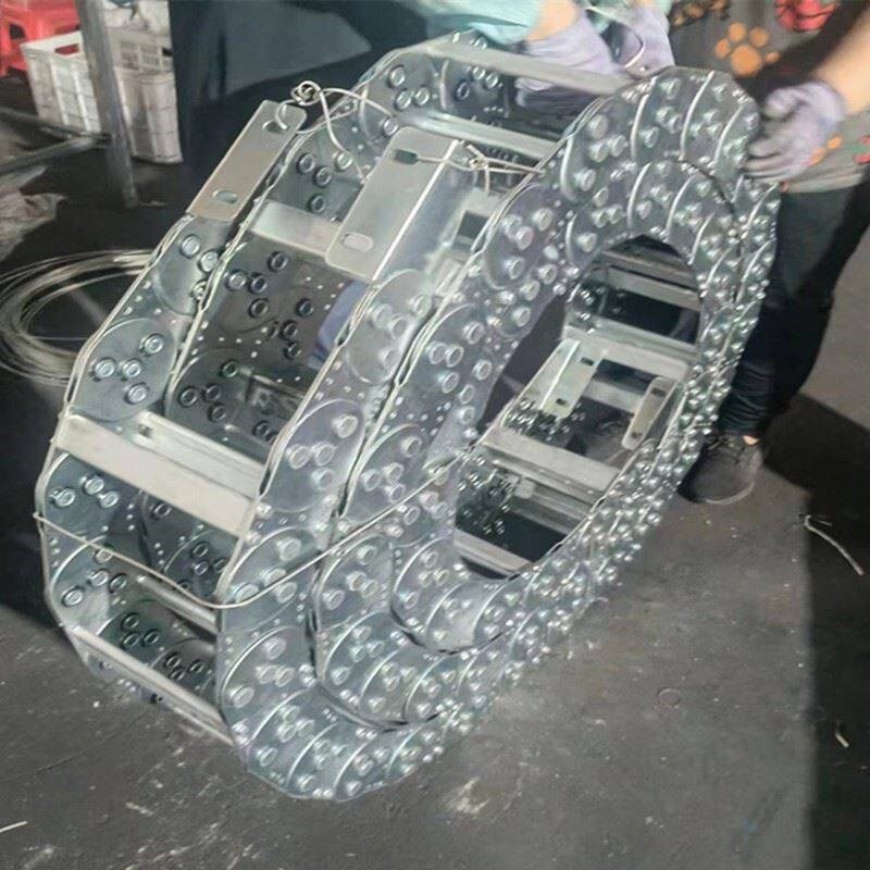 JR-2矩形金属软管钢制坦克拖链机牀穿线电缆DTG保护套工程加强链