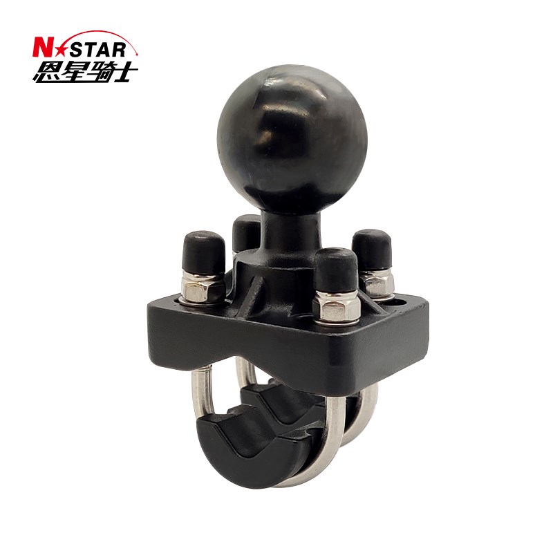 N-STAR农机设备仪器固定底座1.5英寸工业支架合金双U型栓球头