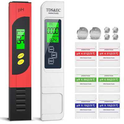 PH计 TDS笔 EC电导率 温度计 4合1套装 液晶显示高精度水质检测仪