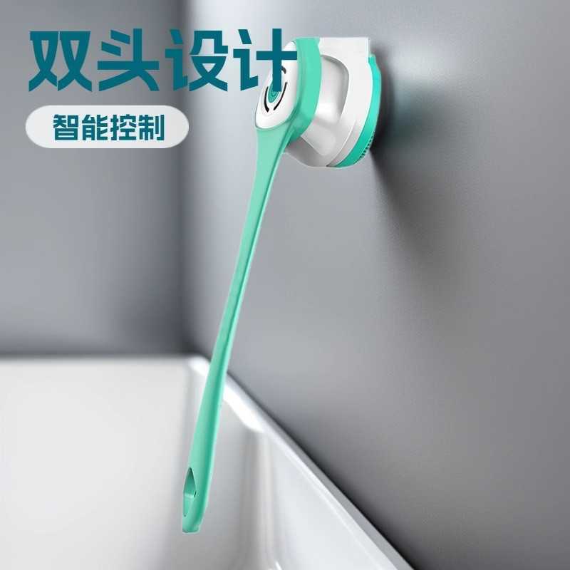 电动沐浴刷双头搓澡刷360°旋转按摩刷智能搓澡仪可换头洗澡刷