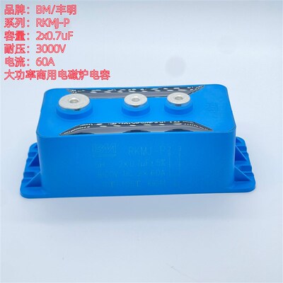 BM丰明 RKMJ-P 2*0.7UF 3000V 60A 半桥式商用电磁灶谐振电容