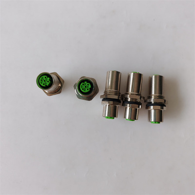 MURR穆尔两母端5孔5孔M12接插件/连接器/穿板式/穿墙式安装方式