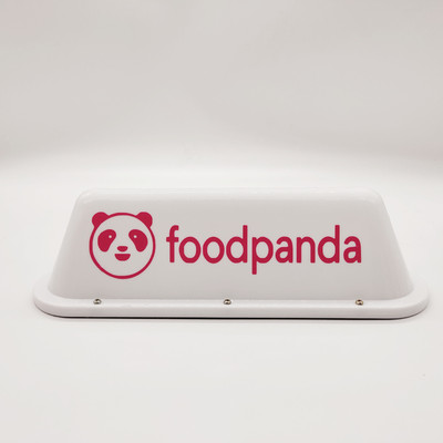 跨境FOODPANDA车顶广告灯箱拉活灯牌UBEREATS汽车顶灯磁吸款