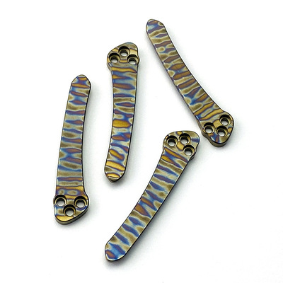 Spyderco蜘蛛C81钛合金虎纹烧钛夹子一体钛合金蜘蛛刀C223钛夹