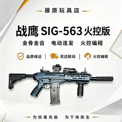 战鹰SIG563正品电动连发高端玩具枪金齿火控下场青少年发射器模型