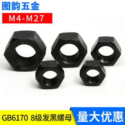 8级高强度6170六角螺母螺帽M4M5M6M8M10M12M14M16M18M20M22M24M27