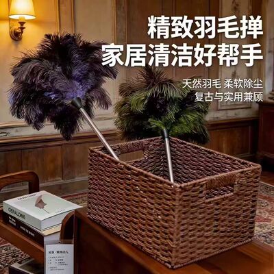 鸵鸟毛伸缩防静电除尘掸子